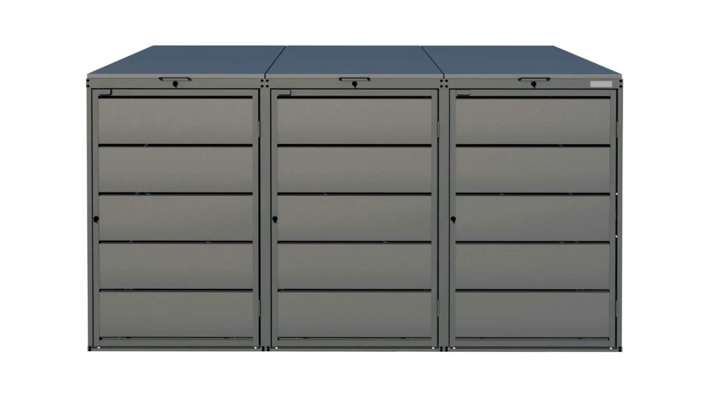 Metal Wheelie Bin Shed Triple Bin – Premium Outdoor Storage for 3 Bins